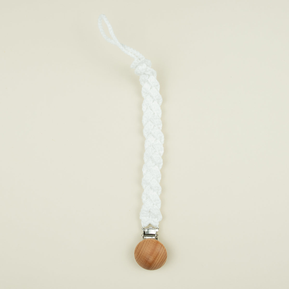 Clip lantisor suzeta crosetat manual Milly - White – Little Prints
