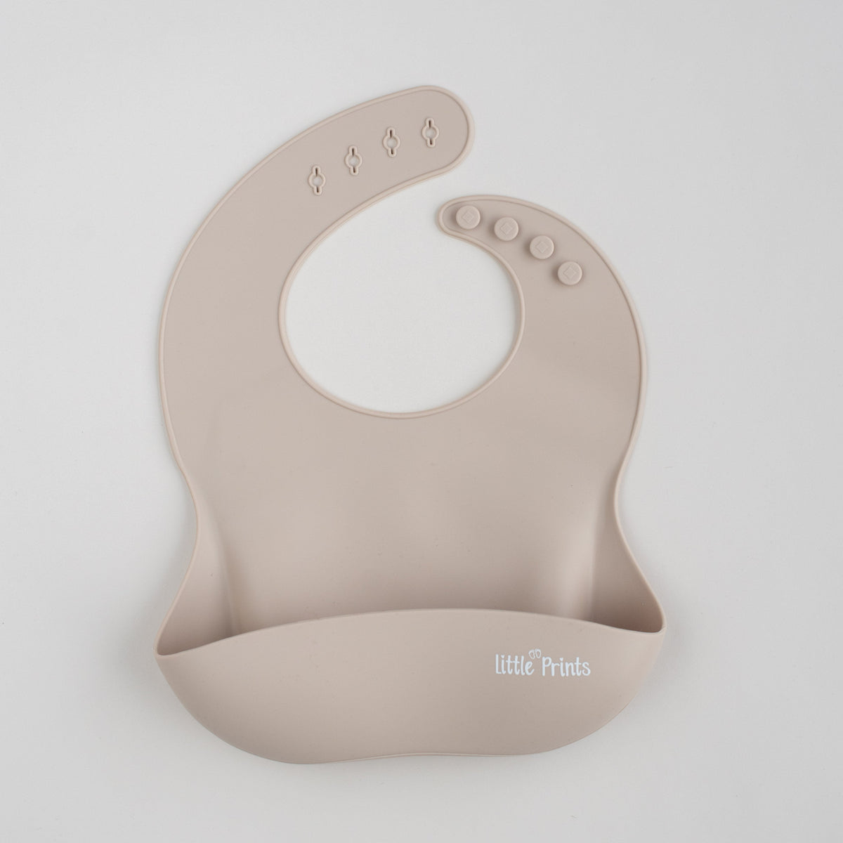 Baveta silicon hranire bebelusi/copii diversificare Little Prints - La