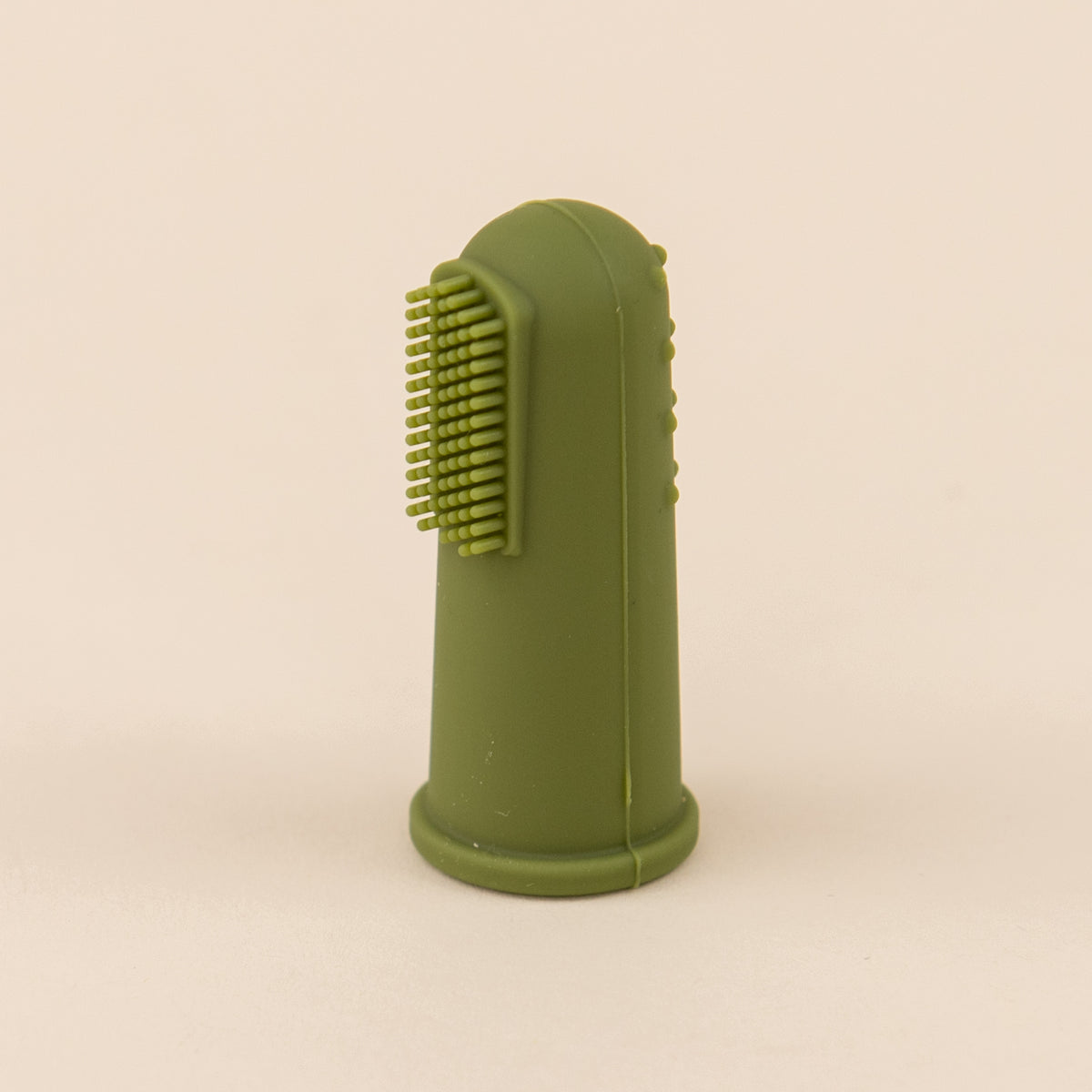 Periuta de dinti din silicon tip degetar - Hunter green – Little Prints